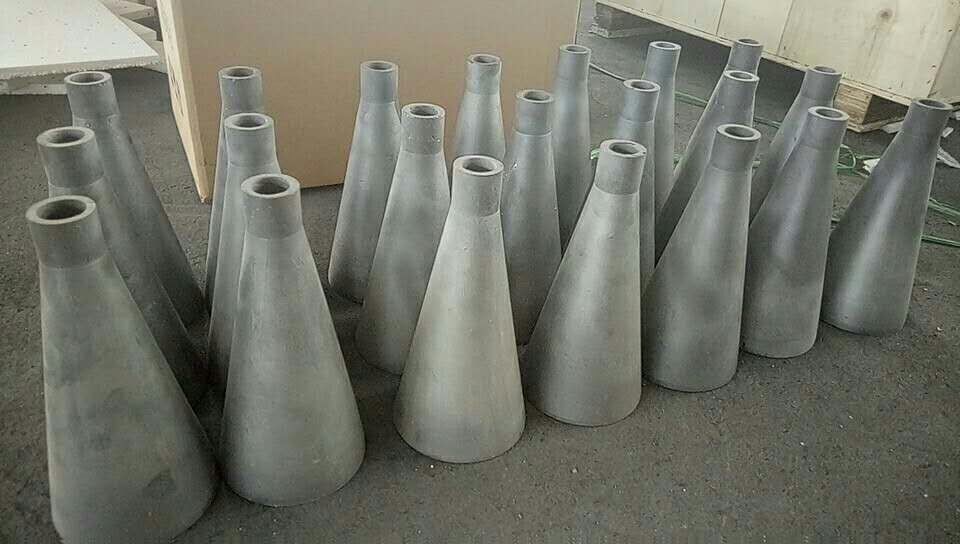 SiSiC Cyclone cones Reaction Bonded Silicon carbide Ceramic Cyclone Liner
